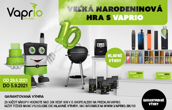 Vaprio - Elektronické cigarety, náplne a príslušenstvo